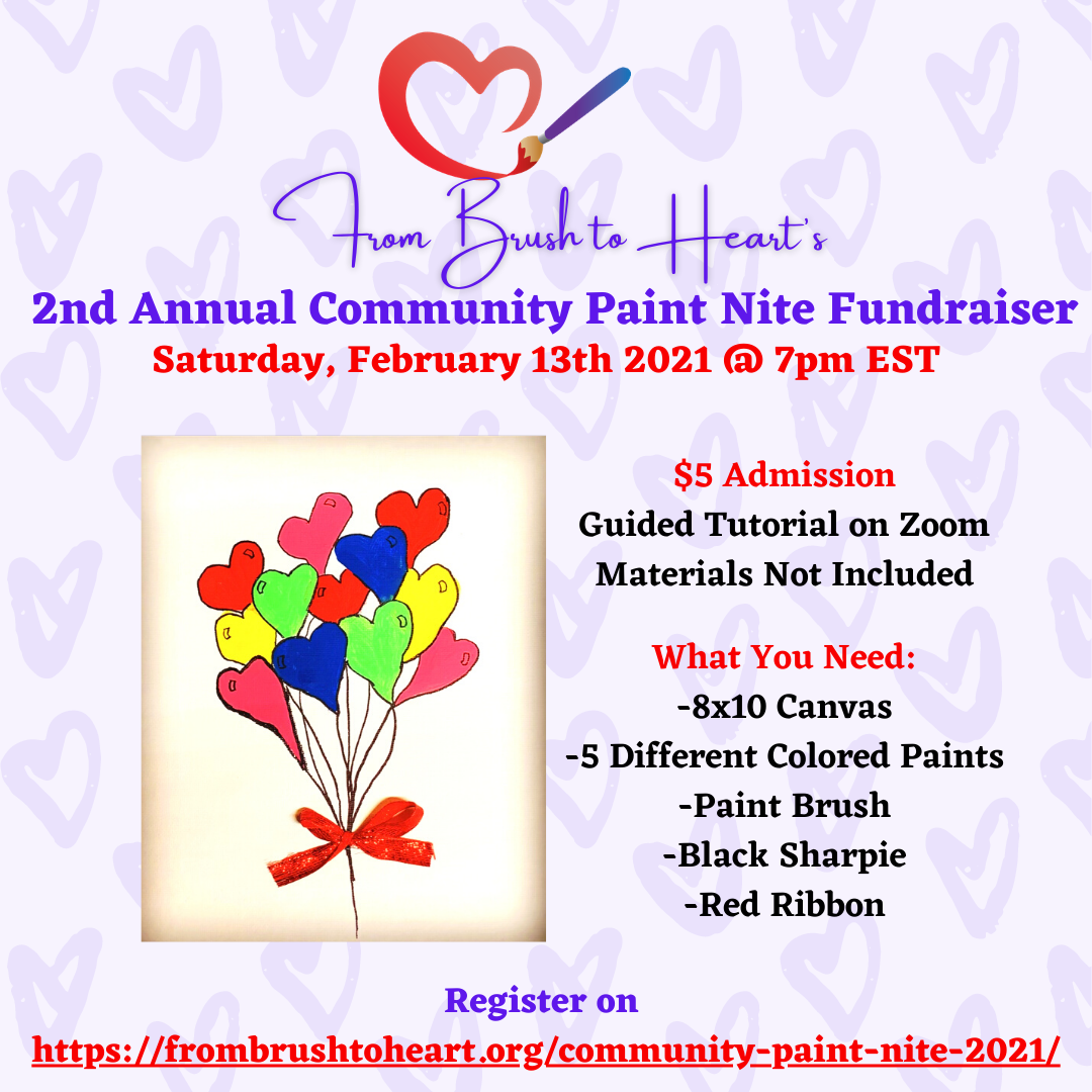 Community Paint Nite 2021 – From Brush to Heart Inc.